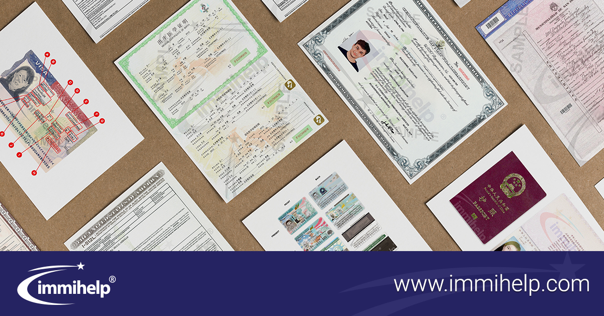 Sample documents for visa and greencard - Immihelp