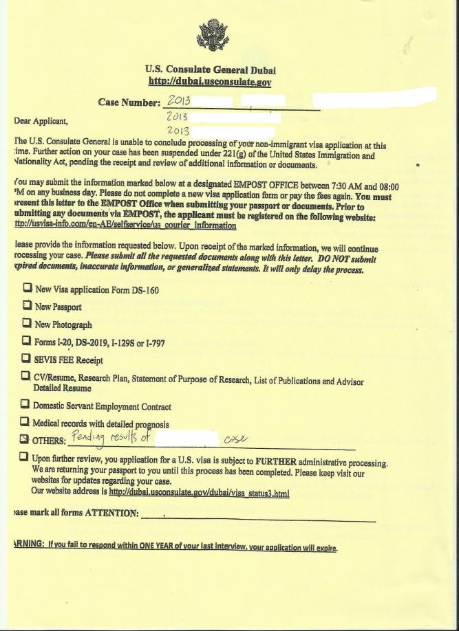 221g yellow slip dubai consulate - Immigration forums for visa, green ...